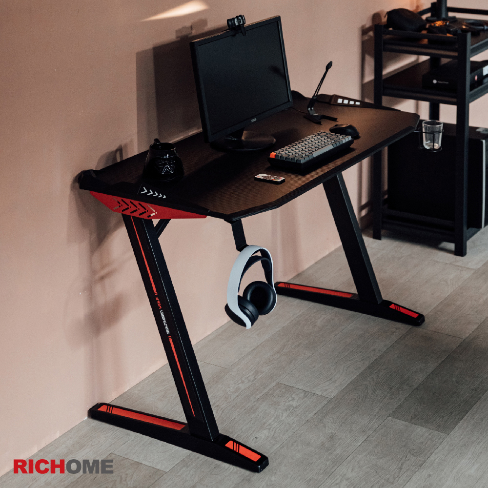 【RICHOME】WARRIOR紅爵士電競桌 - PChome 24h購物