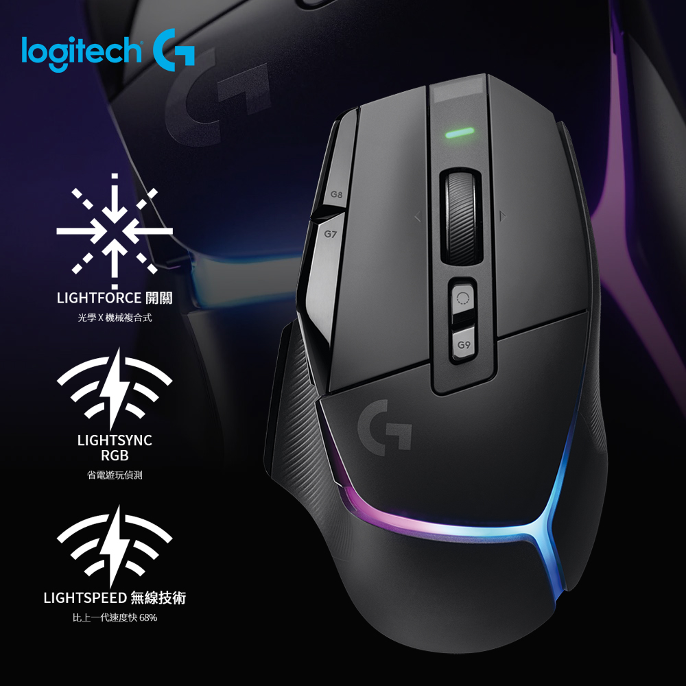 【Logitech 羅技】G502 X PLUS RGB無線電競滑鼠 黑色 - PChome 24h購物