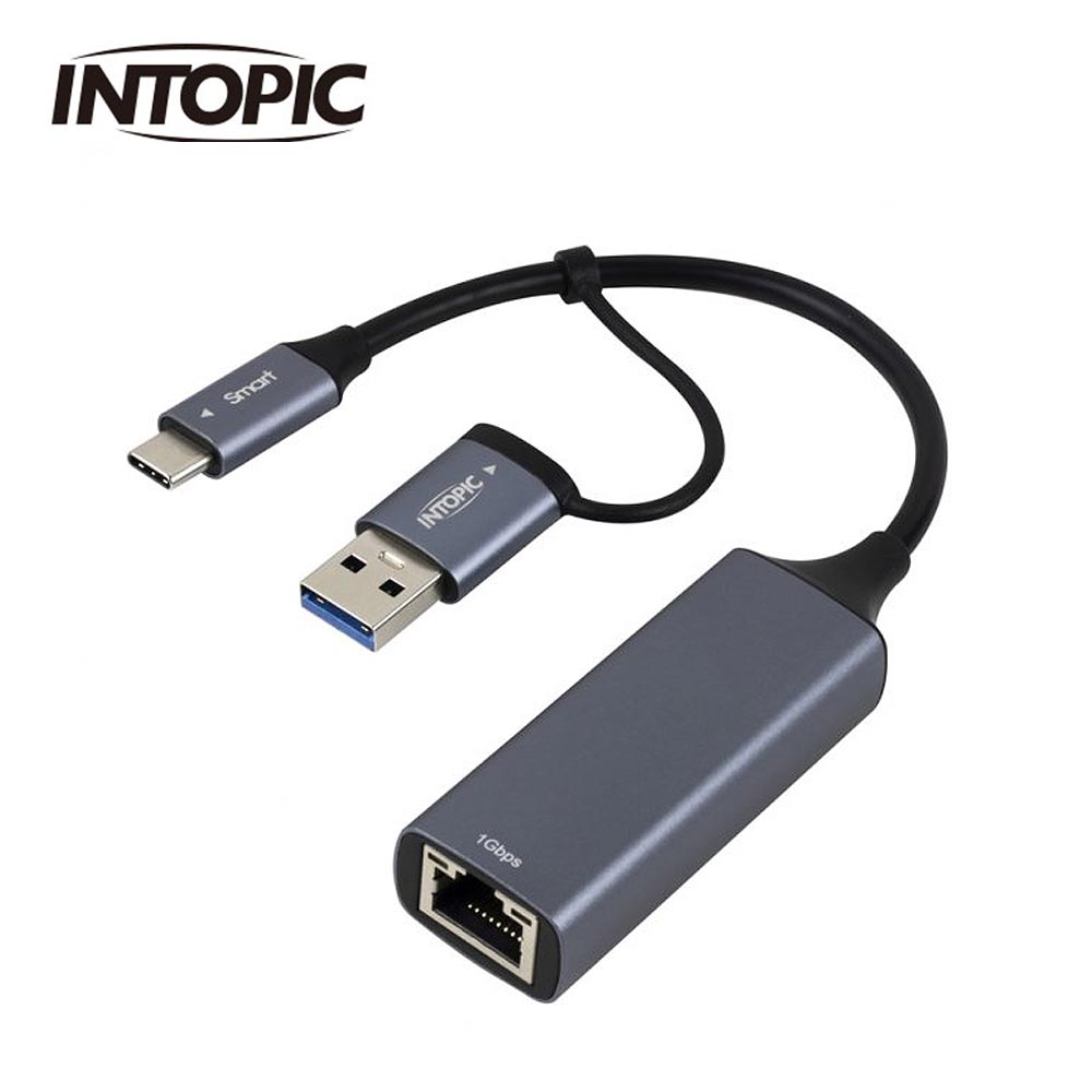 【INTOPIC 廣鼎】ETU-100 TYPE-C高速乙太網路轉接器 - PChome 24h購物