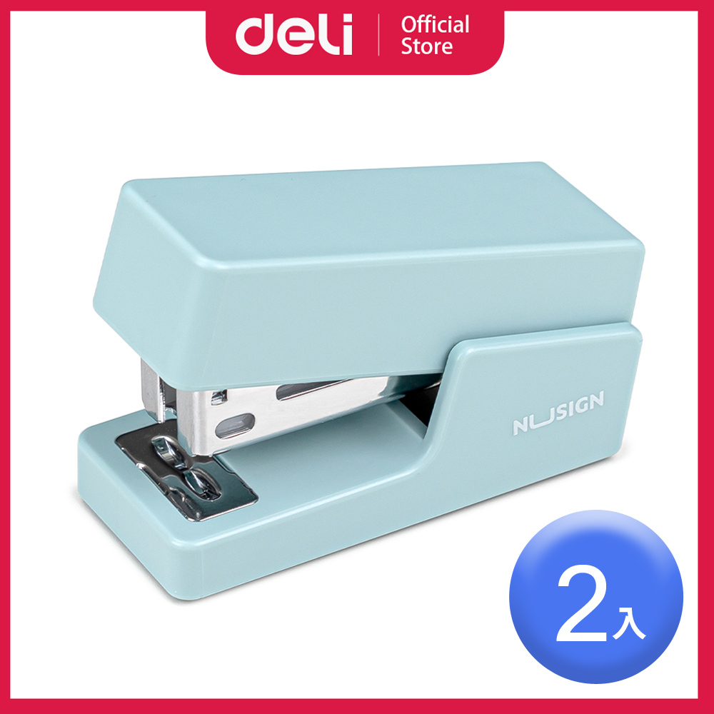【Deli得力】NU SIGN釘書機組3號-淺藍色/2入(NS083) - PChome 24h購物