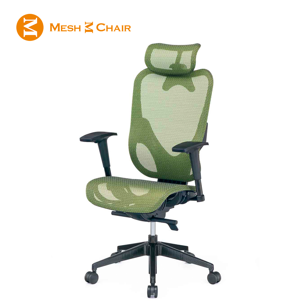 【Mesh 3 Chair】華爾滋人體工學網椅-附頭枕(蘋果綠) - PChome 24h購物