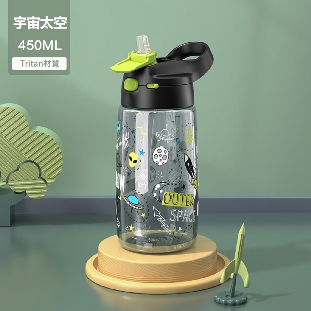 Jeko&Jeko美國Tritan材質兒童彈蓋吸管水壺(450ml宇宙太空) - PChome 24h購物
