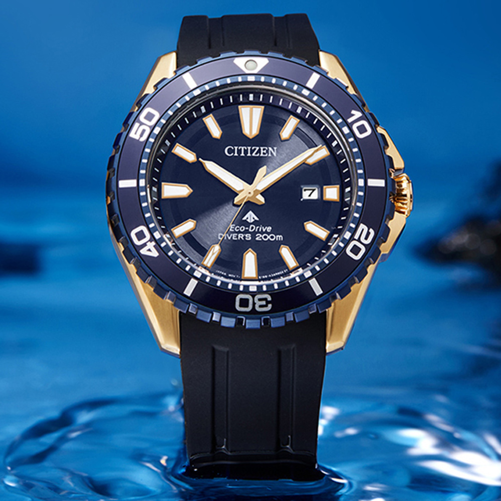 CITIZEN星辰 PROMASTER系列 光動能 經典潛水腕錶 44.5mm/BN0196-01L - PChome 24h購物