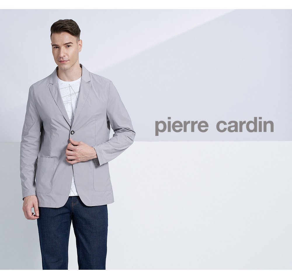 【pierre cardin 皮爾卡登】 男款 簡約時尚素色休閒西裝外套--灰色 (5227571-95) - PChome 24h購物