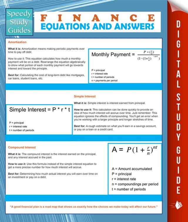 Finance Equations And Answers (Speedy Study Guides) - PChome 24h書店