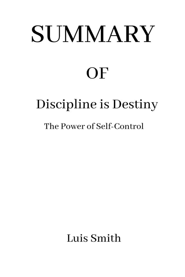 Summary Of Discipline is Destiny - PChome 24h書店