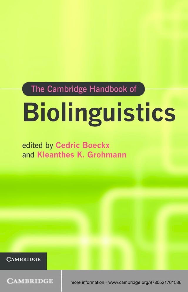 The Cambridge Handbook of Biolinguistics - PChome 24h書店