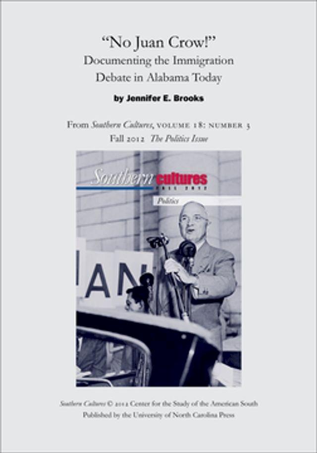"No Juan Crow!": Documenting the Immigration Debate in Alabama Today ...