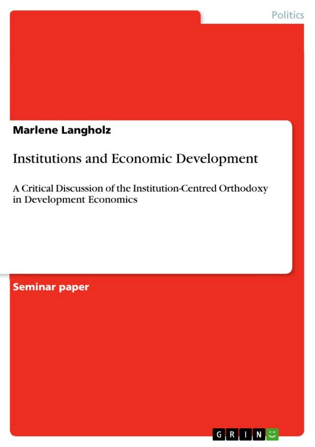 Institutions and Economic Development - PChome 24h書店