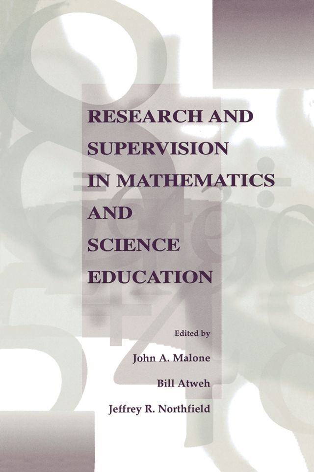Research and Supervision in Mathematics and Science Education - PChome ...