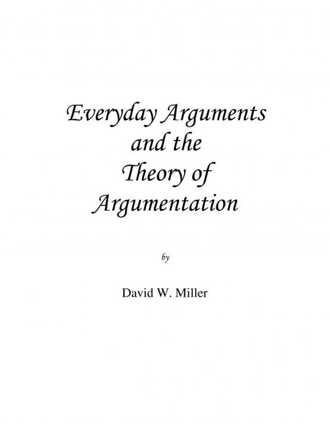 Everyday Arguments and the Theory of Argumentation - PChome 24h書店