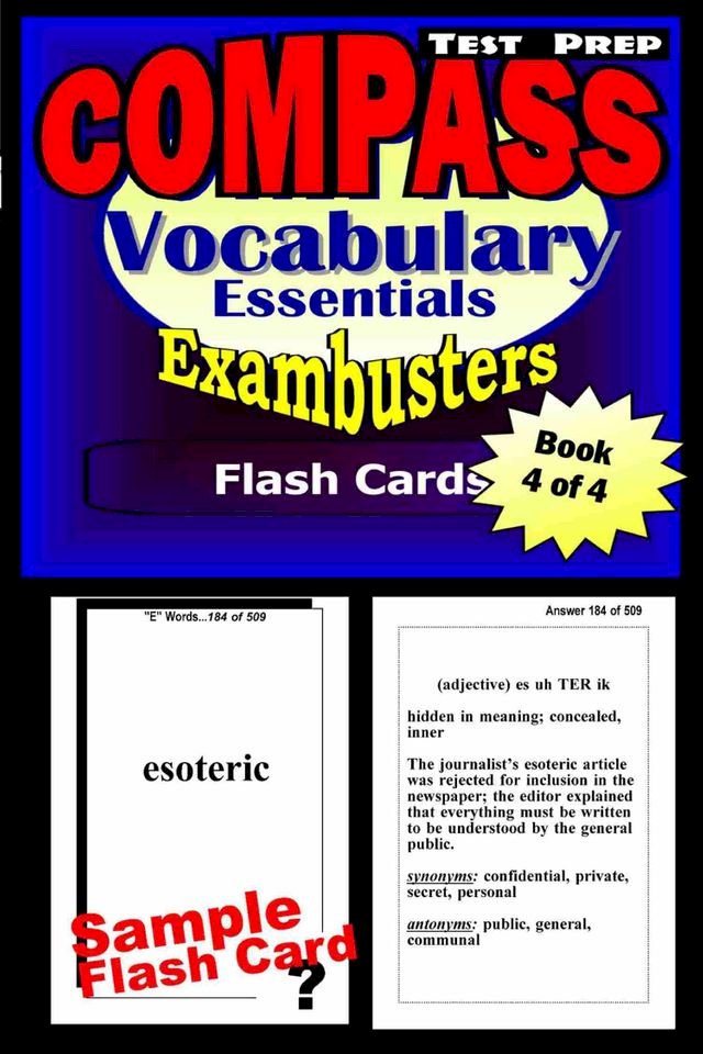 COMPASS Test Prep Essential Vocabulary--Exambusters Flash Cards ...