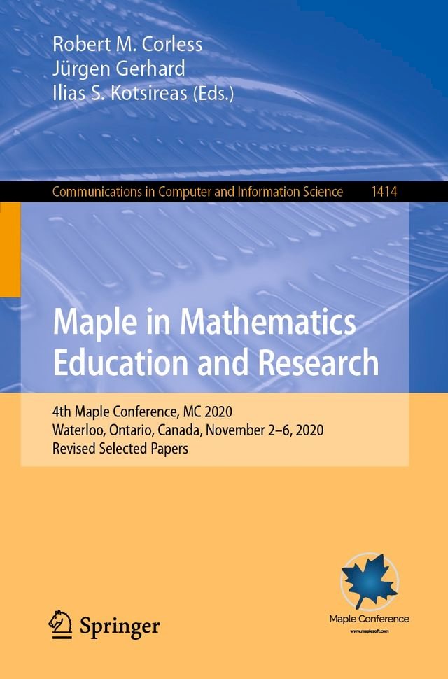Maple in Mathematics Education and Research - PChome 24h書店