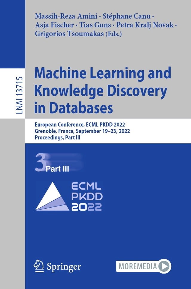 Machine Learning and Knowledge Discovery in Databases - PChome 24h書店