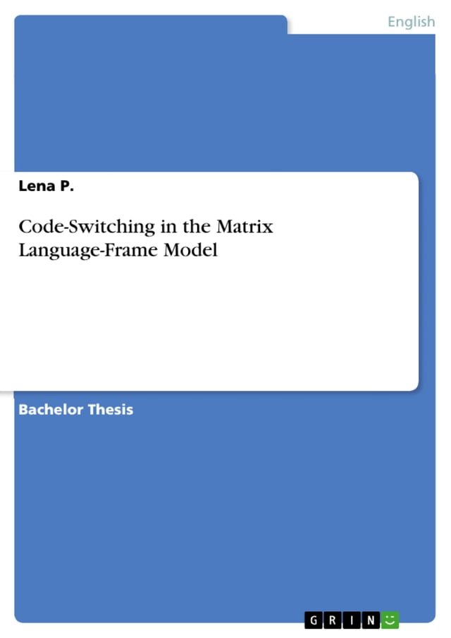 Code-Switching in the Matrix Language-Frame Model - PChome 24h書店