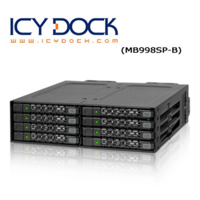 ICY DOCK 8x2.5 SATA HDD 熱插拔硬碟抽取模組 (MB998SP-B) - PChome 24h購物