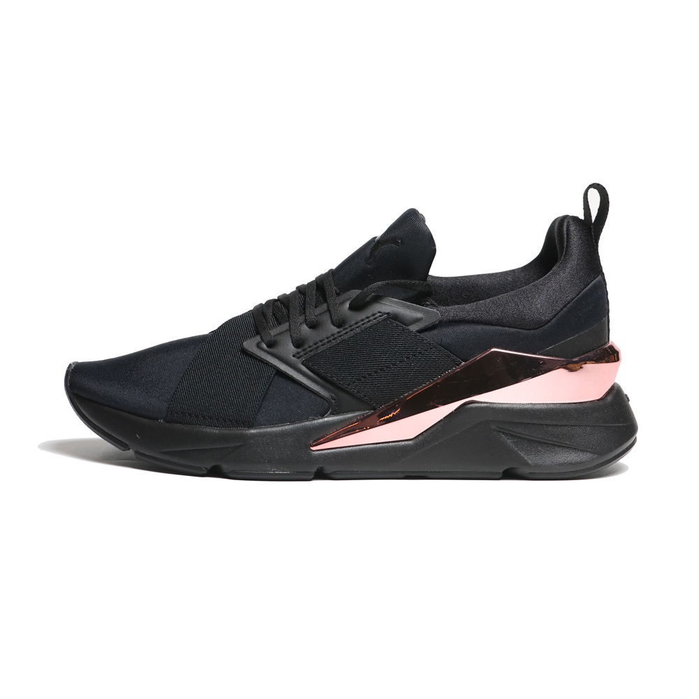 PUMA 休閒鞋 MUSE X5 METAL 黑玫瑰金 運動 女 38395401 - PChome 24h購物