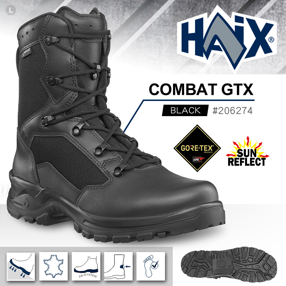 HAIX COMBAT GTX BLACK 高筒鞋(黑色) - PChome 24h購物